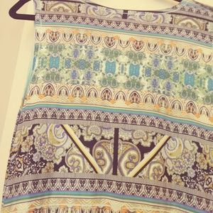 World unity | Dresses | World Unity Multi Colored Maxi Dress With Sheer ...